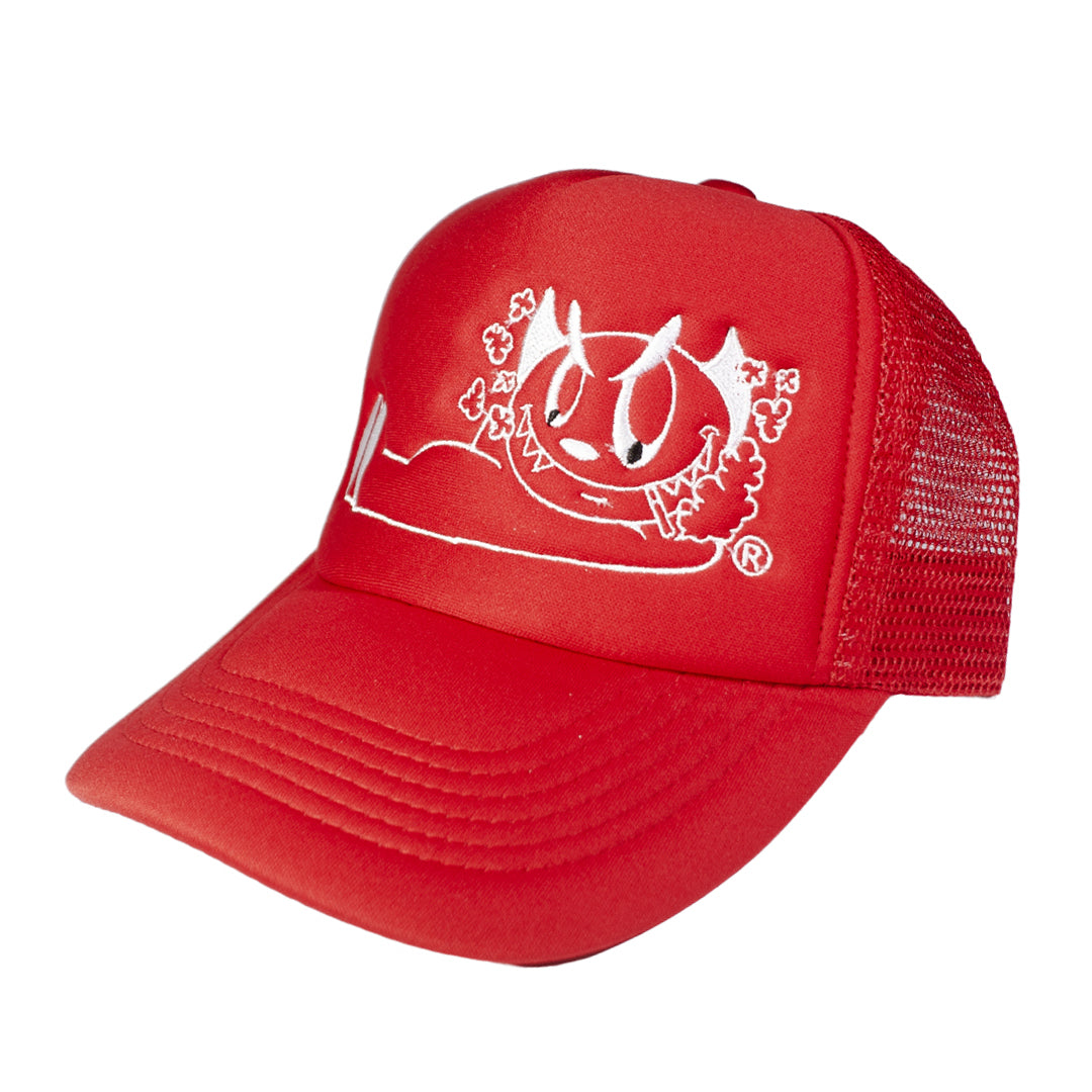 Demi Devil Trucker Hat (Red)
